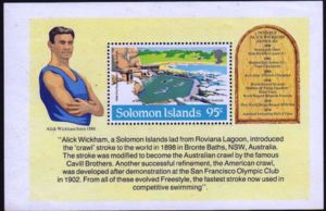 Stamp: Alick Wickham booklet pane (Solomon Islands(Summer Olympic Games ...
