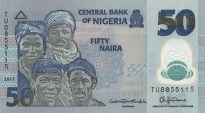Banknote: 50 Naira (Nigeria(2009-2022 Polymer Issue) Wor:P-40g