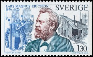 Postzegel: Lars Magnus Ericsson (1846-1926) and Switchboard (Zweden ...