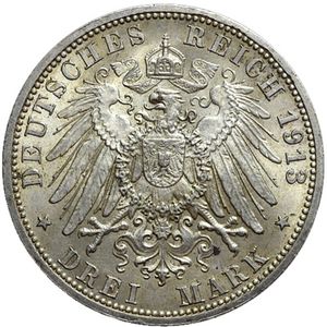 钱币: 3 Mark (25th Anniversary of the Reign of King William II) (德国各州 ...
