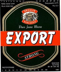 Drink Label: Export Strong (Browar Barczewo, PolandCol:PL-BEER-001040