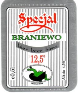 Drink Label: Specjal (Browar Braniewo, PolandCol:PL-BEER-001262