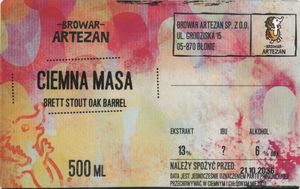 Drink Label: Ciemna masa (Browar Artezan Blonie, PolandCol:PL-BEER-001358