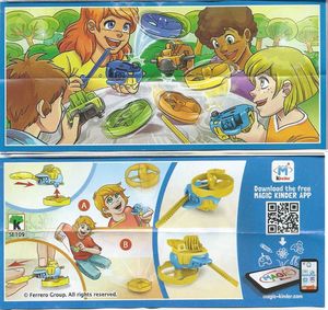 Meal Toy: Yellow launcher (Kinder Surprise, Europe) (Kinder - Launchers ...