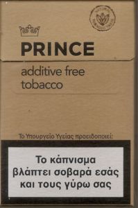 Cigarette Pack: Prince Additive Free Tobacco (Greece(Prince Additive ...