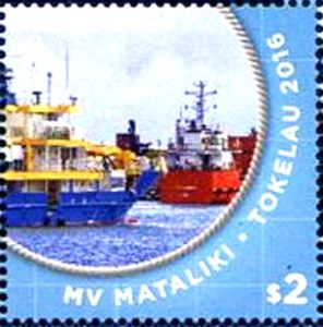 Stamp: New ferry MV Mataliki (Tokelau(MV Mataliki) Mi:TK 493,Yt:TK 424 ...