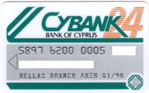 Bank Card: Cybank (Bank Of Cyprus, GreeceCol:GR-GM-0056