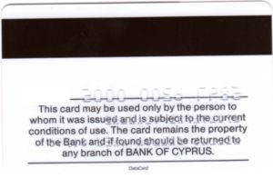 Bank Card: Cybank (Bank Of Cyprus, GreeceCol:GR-GM-0056