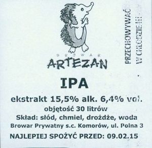 Drink Label: Ipa (Browar Artezan Blonie, PolandCol:PL-BEER-001448