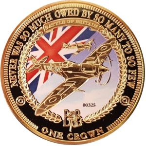 Coin: 1 Crown (Battle of Britain 75th anniversary, The Few - Gold ...