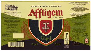 Drink Label: Affligem Tripel-Triple (Brouwerij Affligem / De Smedt ...