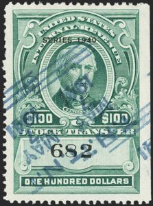Stamp: Stock Transfer/P.F. Thomas (United States of America: Revenue ...