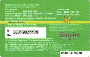 Phonecard: Lion and flag of Italy (Remote Memory Italy, Italy(Empire ...