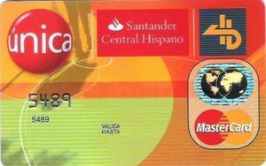 Bank Card: Unica (Santander Central Hispano, SpainCol:ES-MC-0015.01