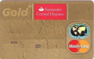Bank Card: Gold + (Santander Central Hispano, Spain) Col:ES-MC-0018