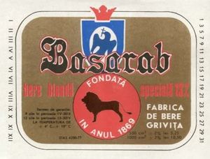 Drink Label: Basarab (Fabrica de bere Grivita, RomaniaCol:RO-BEER-000175