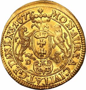 Coin: 1 Ducat (Poland, Gdansk(1674~1696 - 25th King John III Sobieski ...