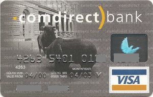 Bank Card: Comdirect Bank (Comdirect Bank, Germany, Federal RepublicCol ...