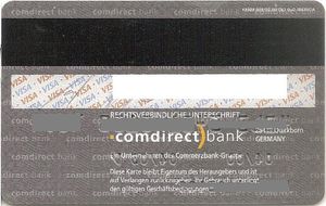 Bank Card: Comdirect Bank (Comdirect Bank, Germany, Federal RepublicCol ...
