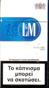 Cigarette Pack: L&M Blue Label 100's (Greece(L&M Blue Label 100's) Col ...