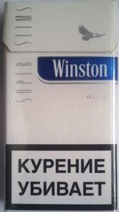 Cigarette Pack: Winston Blue Super Slims (RussiaCol:RU-CT-0309
