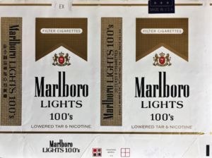 Cigarette Pack: Marlboro Lights 100's (China, People's Republic) Col:CN ...