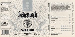 Drink Label: Sacrum IPA (Browar Perun Budziszyn, PolandCol:PL-BEER-001698