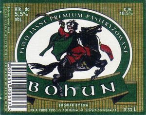 Drink Label: Bohun (Browar Kaszubski Bytów, PolandCol:PL-BEER-001761