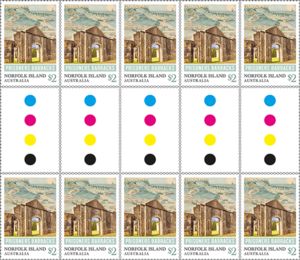 Stamp: Prisoners Barracks Gutter Strip (Norfolk Island(Convict Heritage ...