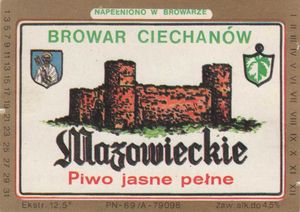 Drink Label: Mazowieckie piwo (Browar Ciechan, PolandCol:PL-BEER-001888