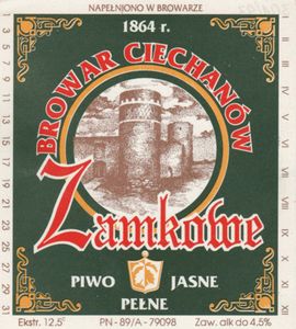 Drink Label: Zamkowe piwo (Browar Ciechan, PolandCol:PL-BEER-001898