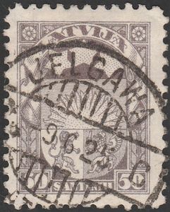 Briefmarke: Coat of Arms 50 santimi (Lettland(Definitives - Coat of ...
