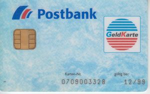Bank Card: Postbank (Postbank, Germany, Federal RepublicCol:DE-GM-0092