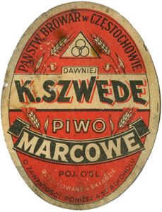 Drink Label: Marcowe piwo (Browar Czestochowa /closed/, PolandCol:PL ...