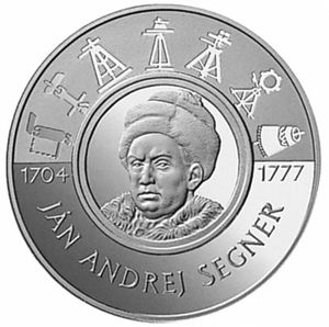 Coin: 200 Korun (Jan Andrej Segner) (Slovakia) (1990~2008 Slovakian ...