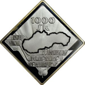 Coin: 1,000 Korun (10th anniversary of the Slovak Republic) (Slovakia ...