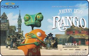 Gift Card: Rango (Cineplex, Canada) (Movies) Col:Ca-CIN-011-FD21248