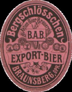 Drink Label: Export Bier (Browar Braniewo, PolandCol:PL-BEER-002362