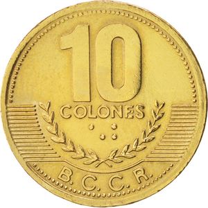 Coin: 10 Colones (Costa Rica) (1950~Today - Banco Central de Costa Rica ...