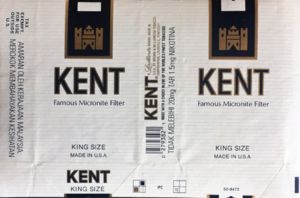 Cigarette Pack: Kent (MalaysiaCol:MY-CT-0002