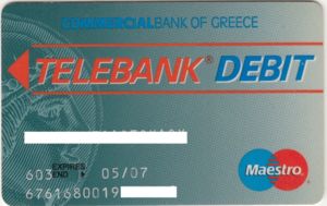 Bank Card: Telebank, Debit (Commercial Bank of Greece, GreeceCol:GR-MS ...