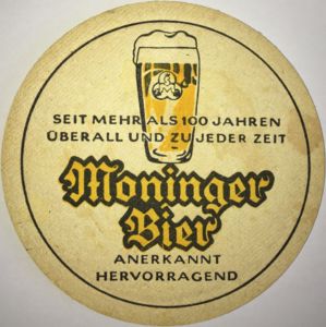 Sous-bock de bière: Moninger (Brauerei Moninger GmbH, Allemagne ...