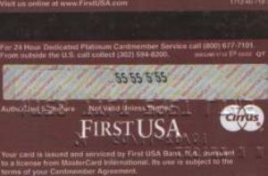 Tarjeta de Banco: Beef Platinum (First USA Bank, Estados Unidos de ...