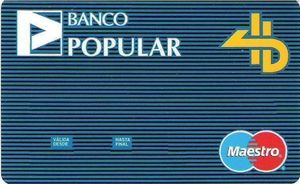 Tarjeta de Banco: Banco Popular (Banco Popular, EspañaCol:ES-MS-0016.01