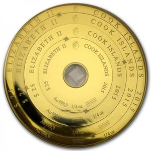 Coin: 100 Dollars (4x25$ - Armillary Coin by Valcambi) (Cook Islands ...