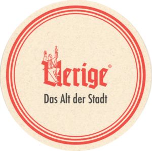 Sous-bock de bière: Uerige (Hausbrauerei Uerige, Allemagne, République ...
