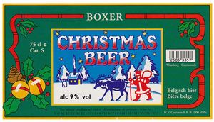 Drink Label: Boxer Christmas Beer (Copimex, BelgiumCol:BE-BEER-016053