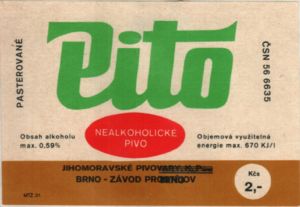 Drink Label: P2-Pito (Pivovar Starobrno Brno, Czech RepublicCol:CZ-BEER ...