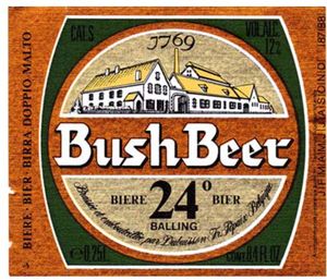 Drink Label: Bush-Beer 24° (Dubuisson, BelgiumCol:BE-BEER-016138