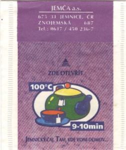 Tea Bag: Ovocný čaj fruit tea with multivitamins, spots on bag (Jemča ...